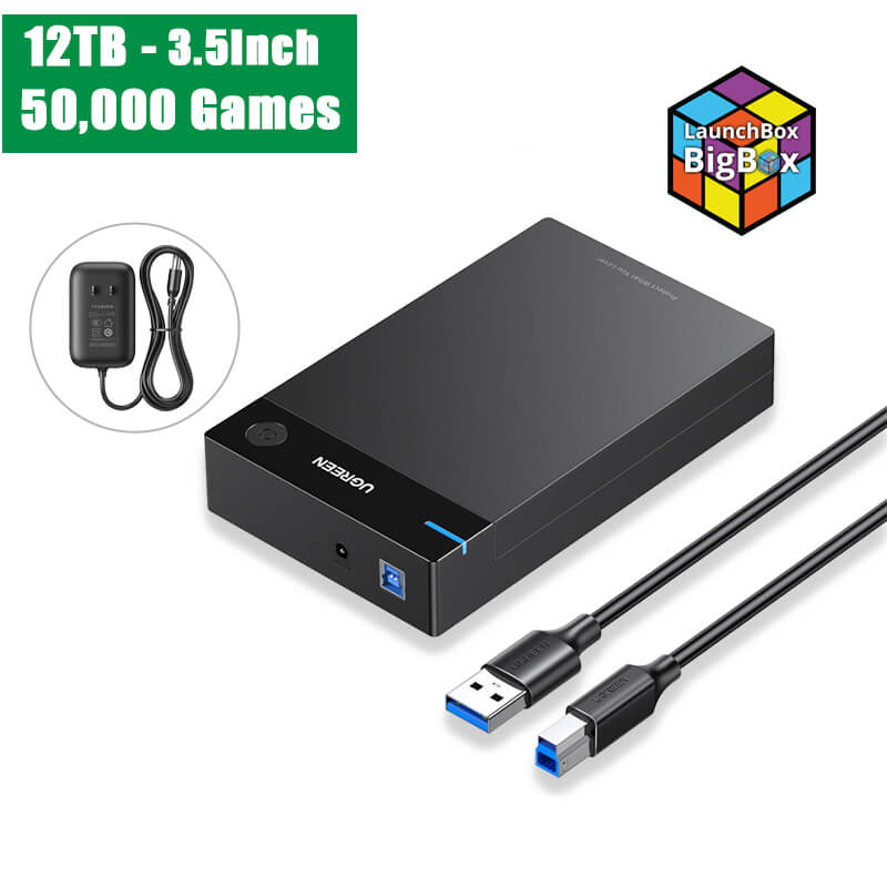 12TB Hard Drive - 87+ Systems & 50,000+ Games